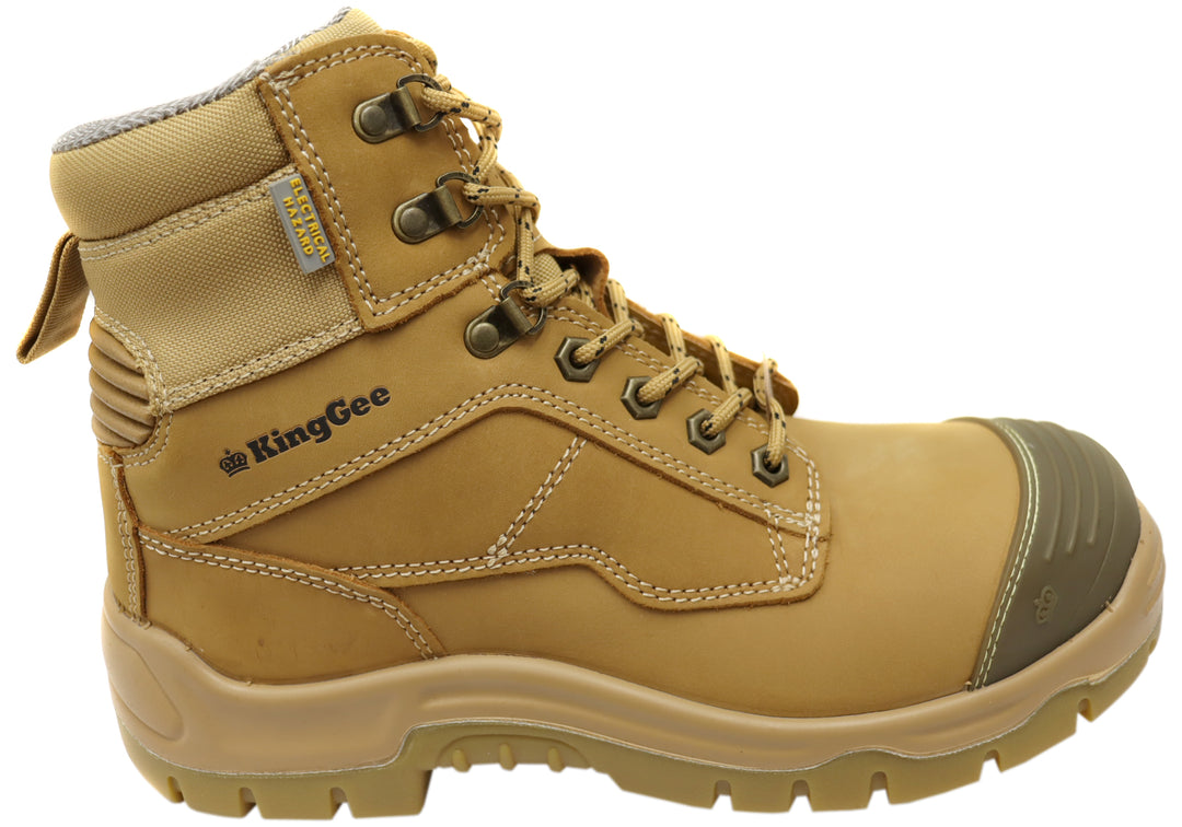 KingGee Mens Phoenix Zip Lace Safety Work Boots – Brand House Direct