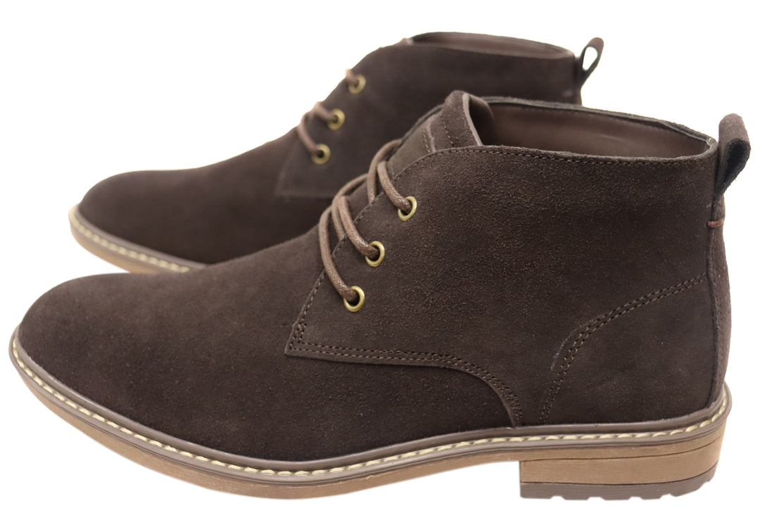 Natural Comfort Boris Mens Leather Suede Boots – Brand House Direct