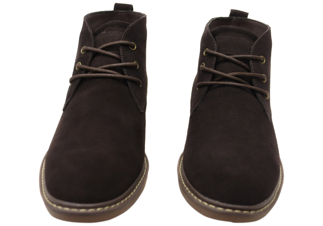 Natural Comfort Boris Mens Leather Suede Boots – Brand House Direct