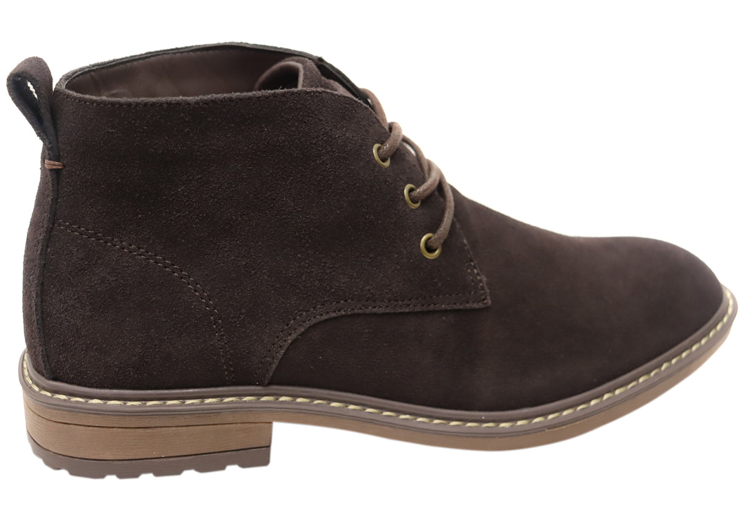 Natural Comfort Boris Mens Leather Suede Boots – Brand House Direct