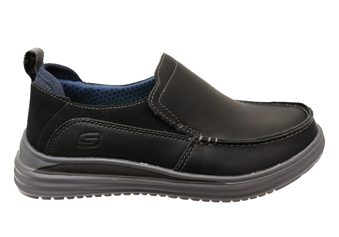 Skechers Mens Proven Relander Leather Shoes – Brand House Direct