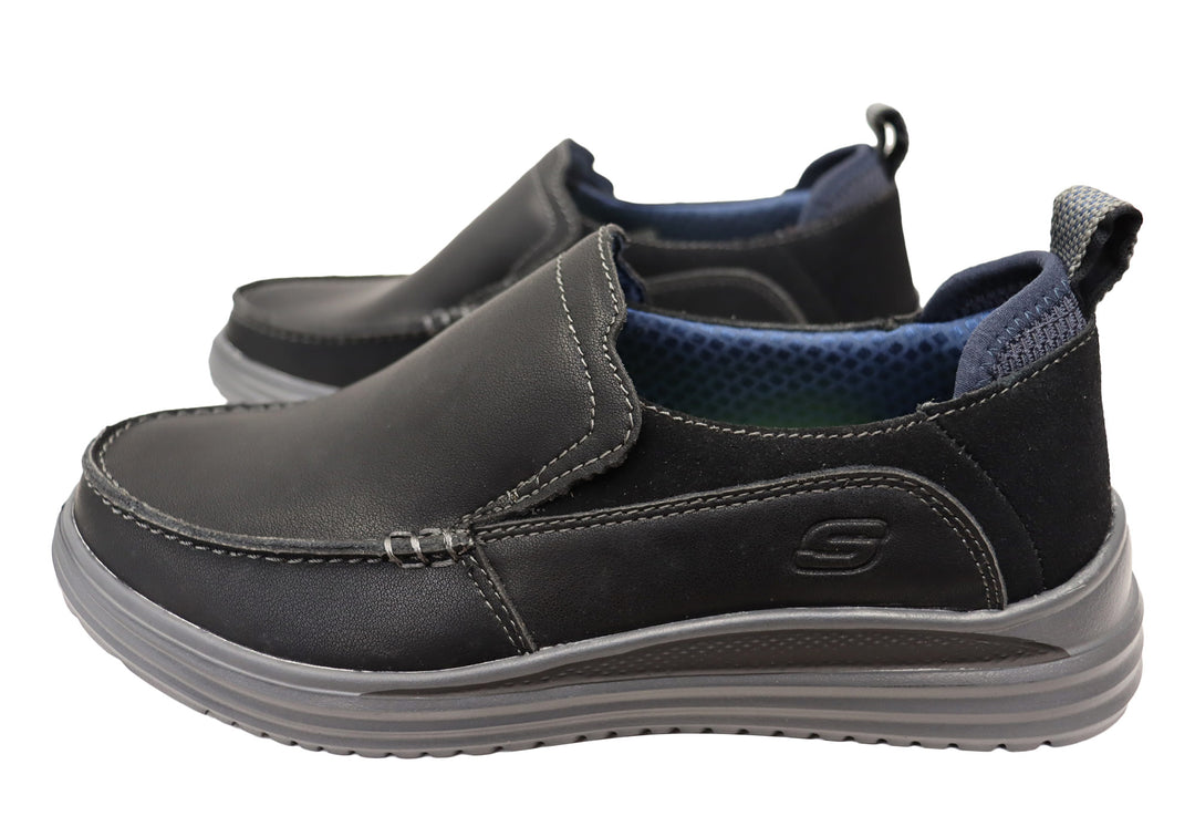 Skechers Mens Proven Relander Leather Shoes – Brand House Direct