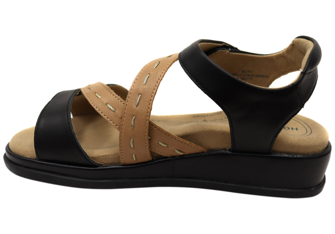 Homyped Magnolia Strap Sandal Womens Comfort Wide Fit Leather Sandals ...