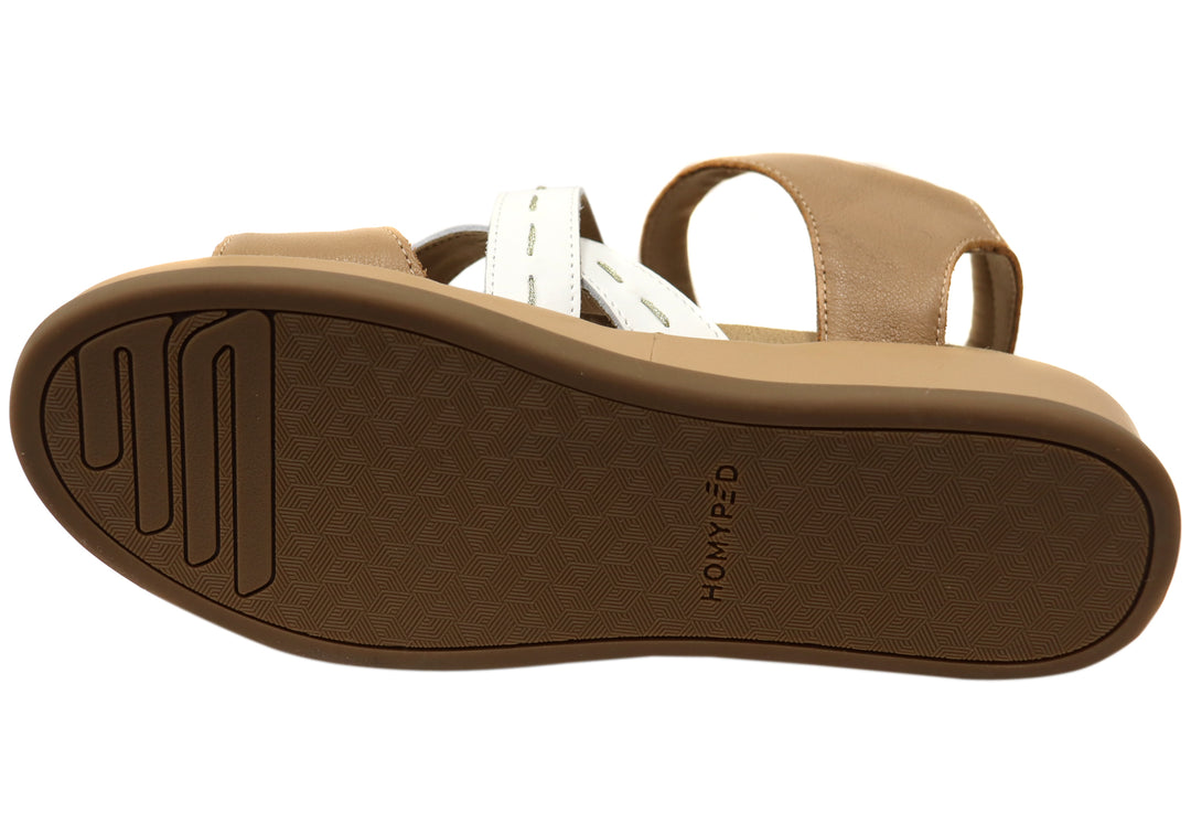 Homyped Magnolia Strap Sandal Womens Comfort Wide Fit Leather Sandals ...