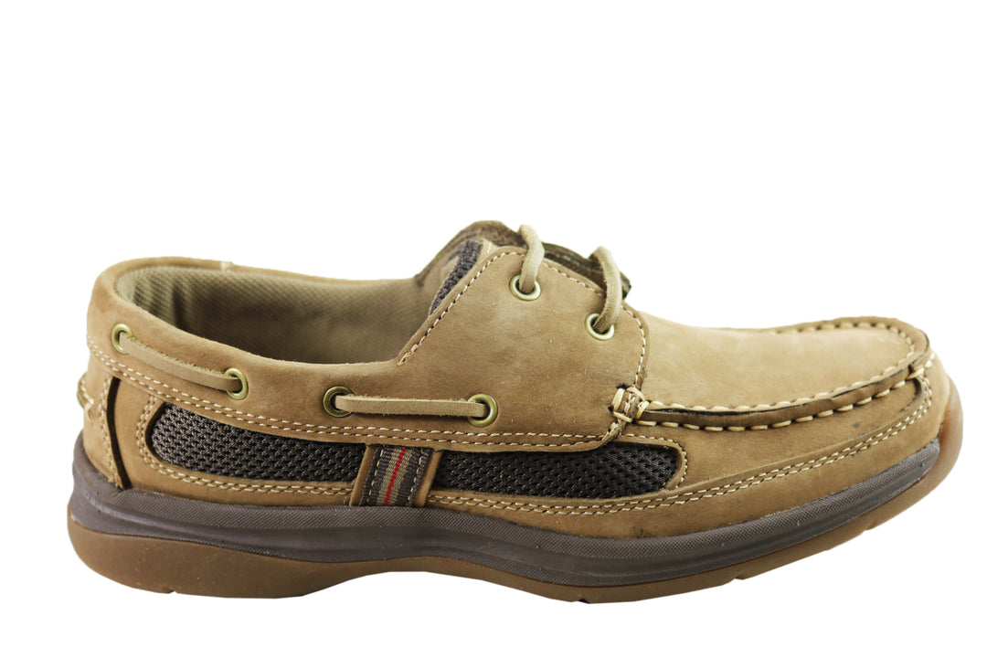 Slatters Shackle Mens Comfortable Lace Up Boat Shoes – Brand House Direct