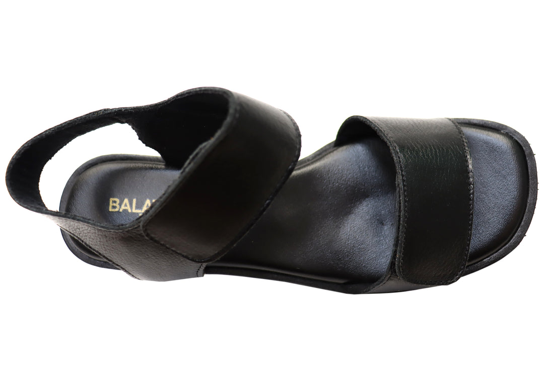Balatore Sally Womens Leather Low Heel Sandals – Brand House Direct