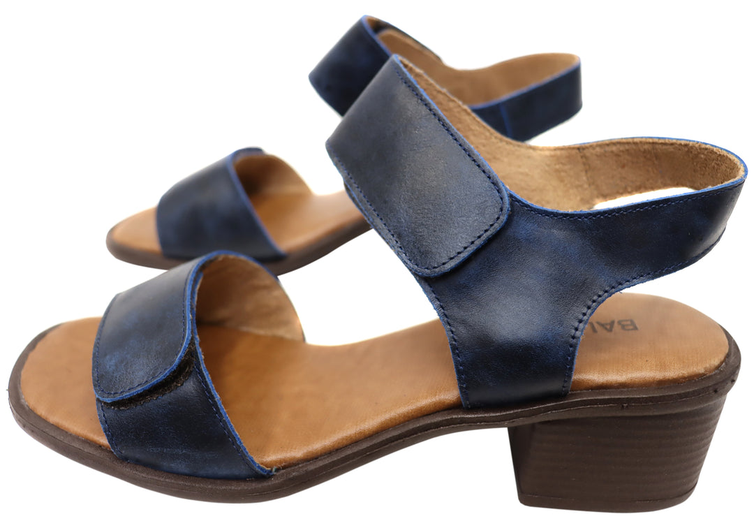Balatore Sally Womens Leather Low Heel Sandals – Brand House Direct