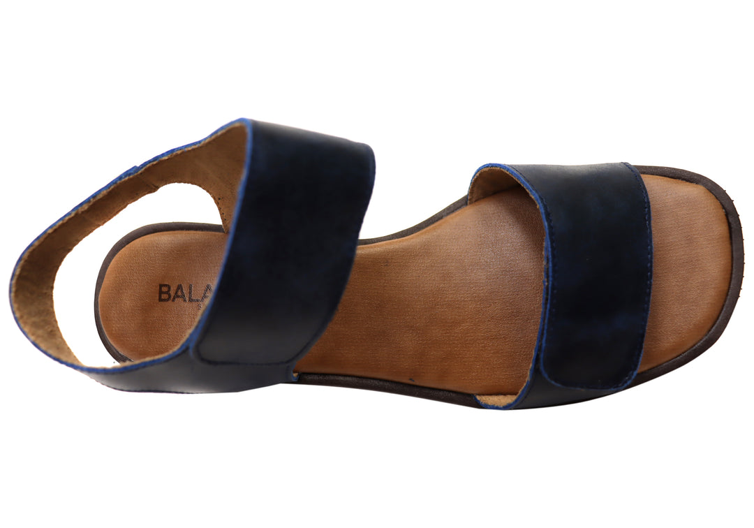 Balatore Sally Womens Leather Low Heel Sandals – Brand House Direct
