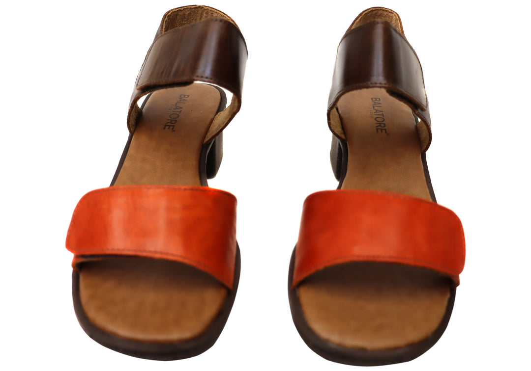 Balatore Sally Womens Leather Low Heel Sandals – Brand House Direct