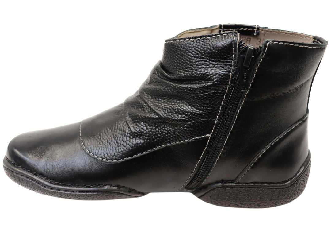 J Gean Luna Womens Leather Ankle Boots – Brand House Direct