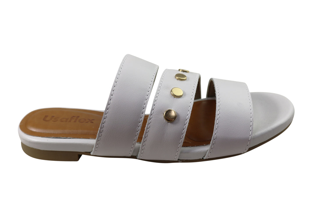 Usaflex Skyler Womens Comfort Leather Slides – Brand House Direct
