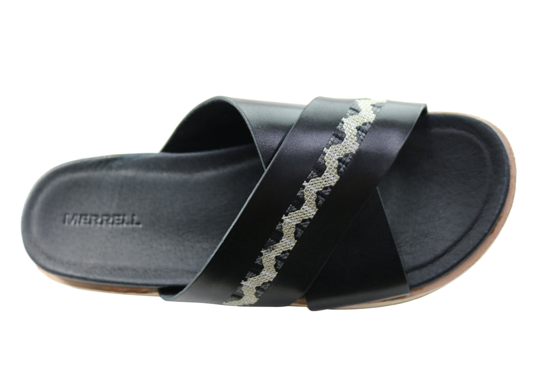 Merrell Womens Juno Slide Leather Slides – Brand House Direct