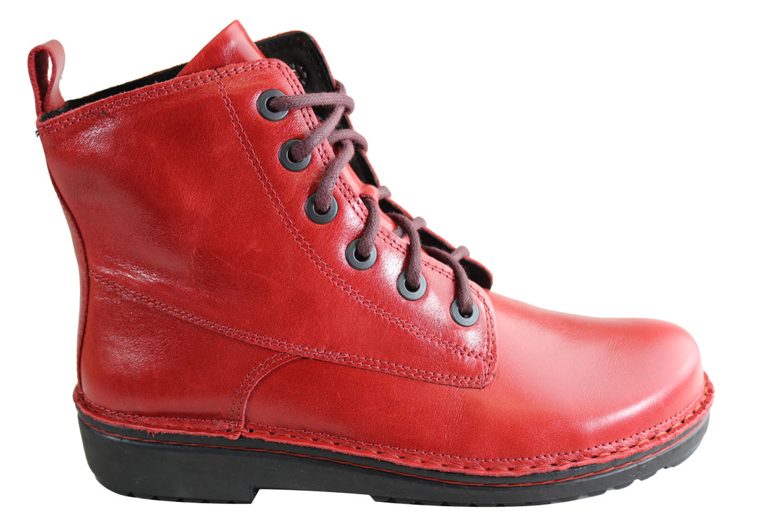 Naot Claudia Womens Leather Comfy Lace Up Boots – Brand House Direct